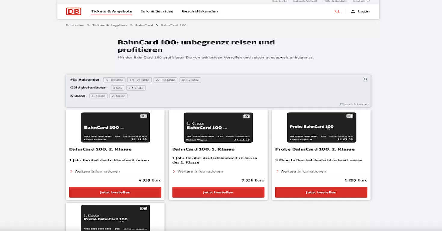 BahnCard 100 - Infos | Kosten | Wann lohnt sie