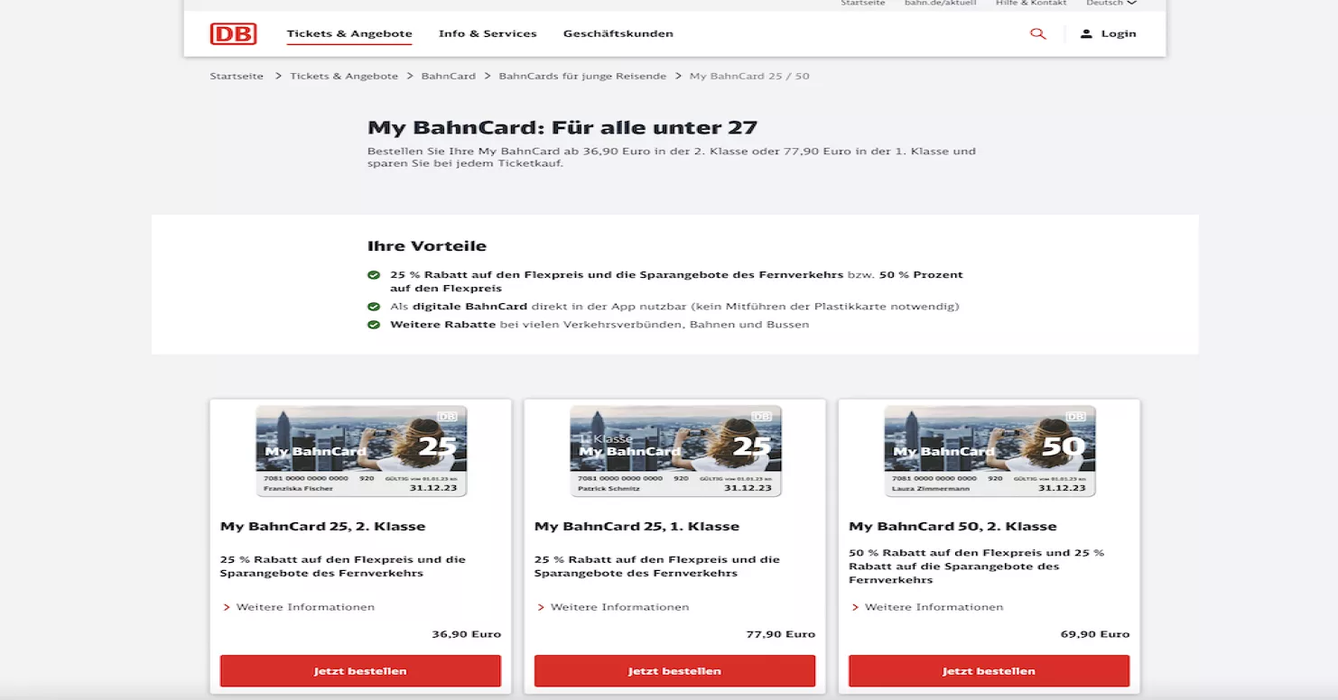 My BahnCard – Infos | Preise | Vorteile | Fakten